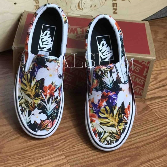 Vans | Shoes | Vans Classic Slip On Cuban Floral Kids Authentic | Poshmark